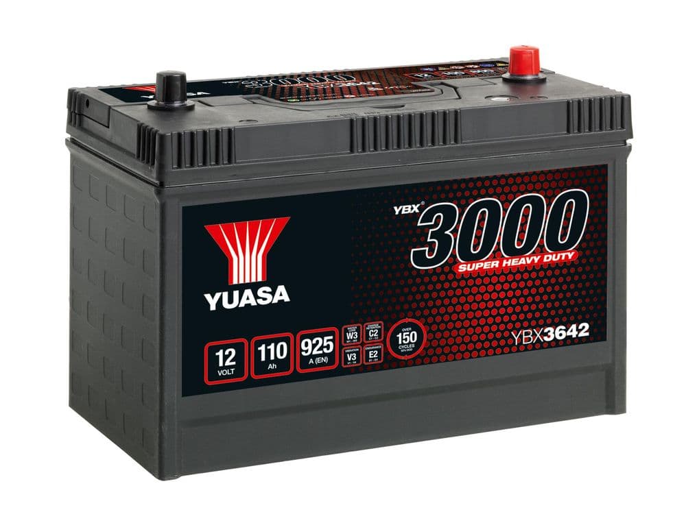 Yuasa YBX3642 12v 110Ah 925A Super Heavy Duty Battery YBX3640 640HD 640SHD