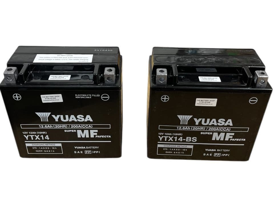 Yuasa YTX14-BS YTX14 12v 12Ah Motorcycle Battery Buy Online from The ...