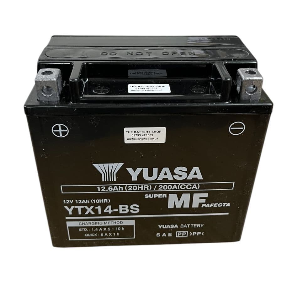 Yuasa YTX14-BS YTX14 12v 12Ah Motorcycle Battery Buy Online from The ...