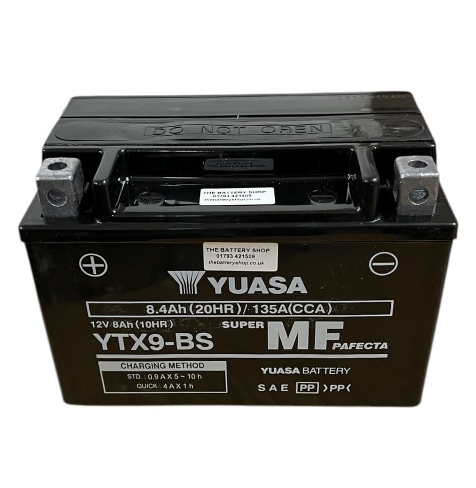 Yuasa YTX9-BS 12v 8.4Ah 135A Motorcycle Battery Buy Online from The Battery Shop