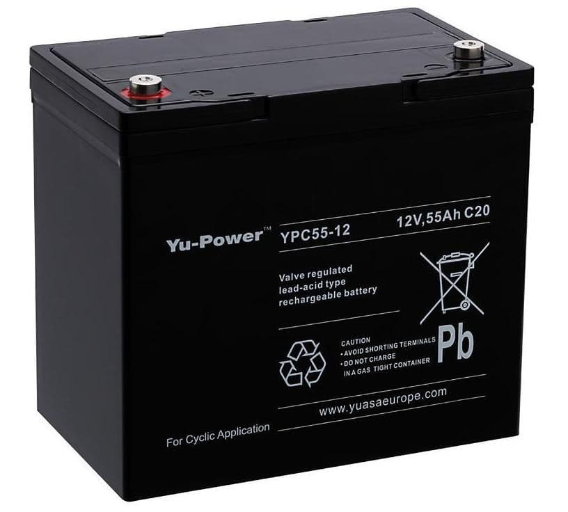 Yuasa Yu-Power YPC55-12 Cyclic Battery 12v 55Ah (Replaces YC50-12) From ...