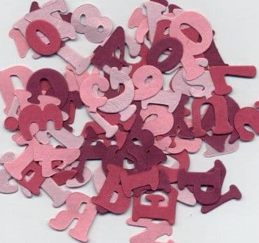 Craftime Handmade Paper Alphanumerals Pink