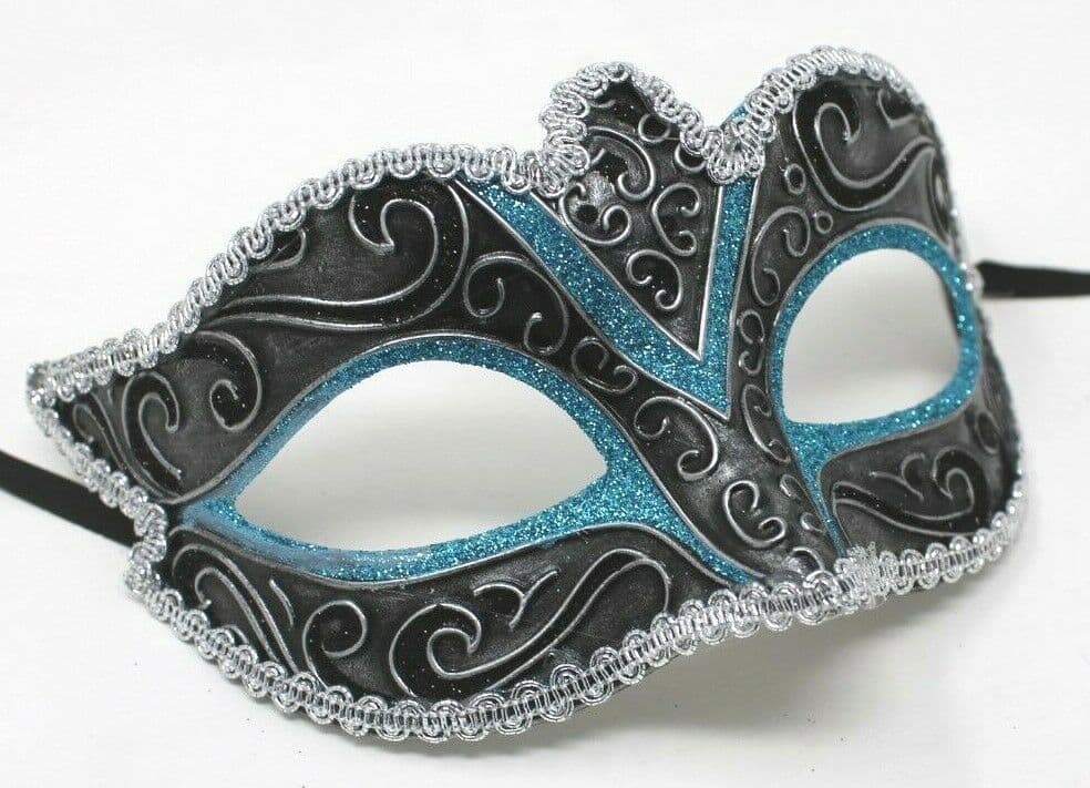 Turquoise Masquerade Mask - Crystal Detail Mask | Masks and Tiaras
