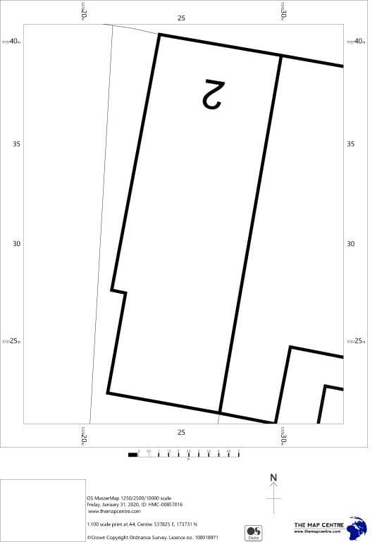 1 100 Ordnance Survey A4 Sitemap - Block Plan