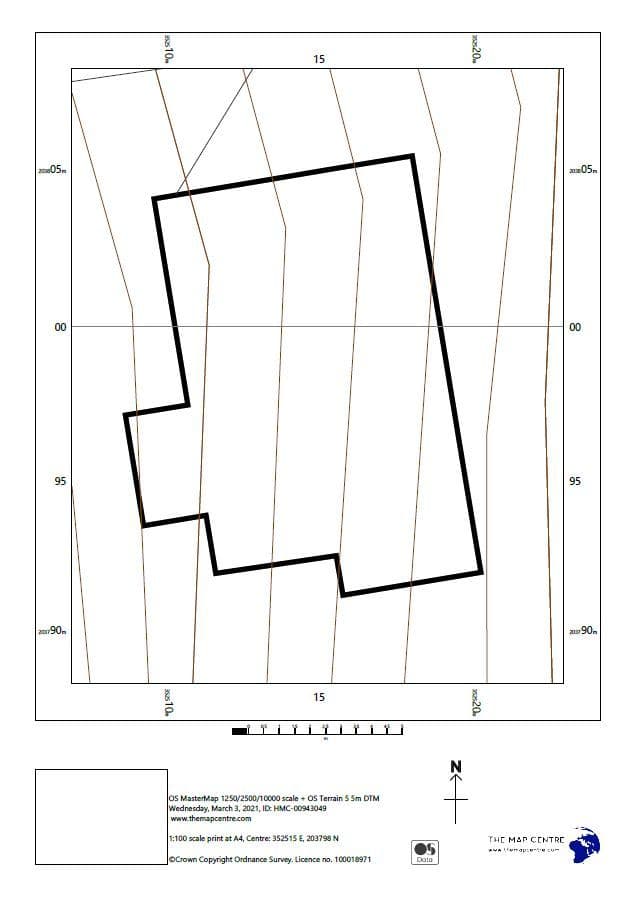 1 100 Ordnance Survey A4 Sitemap - Block Plan