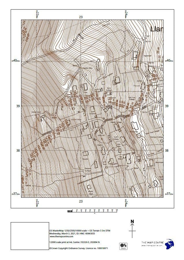 1 2 000 Ordnance Survey A4 Sitemap "Block Plan"