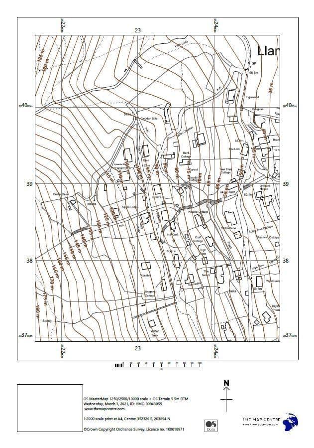 1 2 000 Ordnance Survey A4 Sitemap "Block Plan"