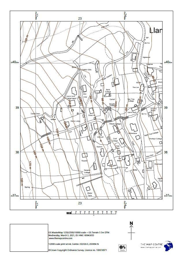 1 2 000 Ordnance Survey A4 Sitemap "Block Plan"