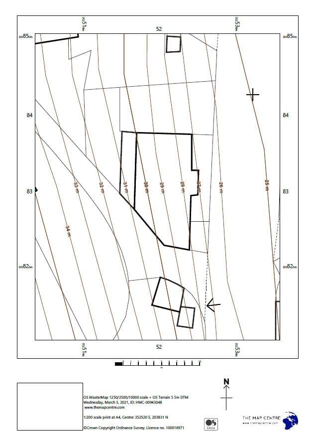 1 200 Ordnance Survey A4 Sitemap - Block Plan
