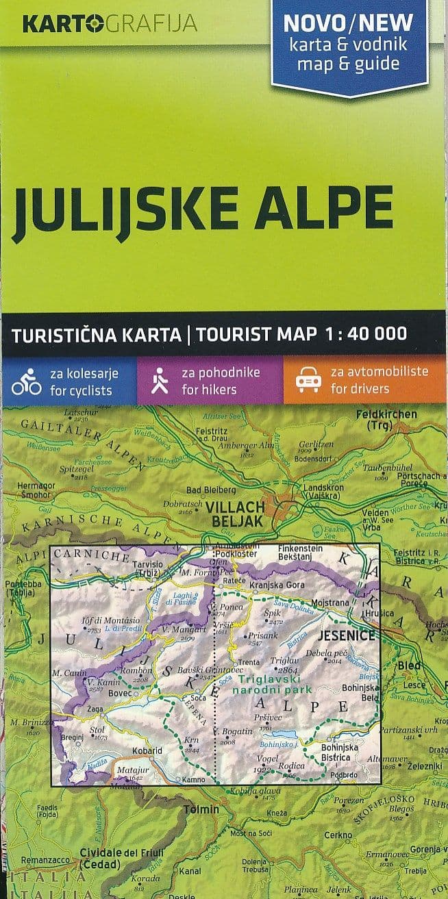 1 - Julian Alpes - Tourist Map - KartoGrafija