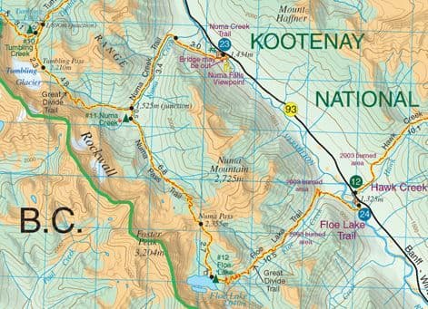10 Kootenay National Park Includes Invermere and Radium Gem Trek R55