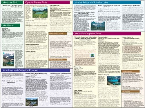 14 Lake O Hara Map and Guide Gem Trek R67