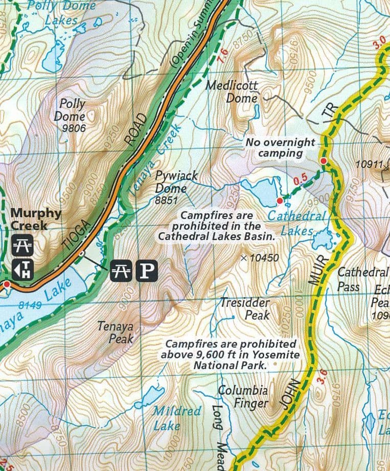 206 Yosemite National Park National Geographic Topographic Map
