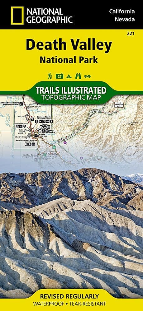 Death Valley California And Nevada Map With Location S Death Valley