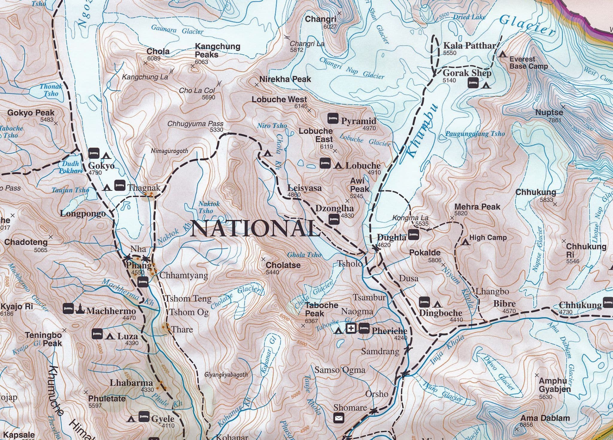 3002 - Khumbu - National Geographic Adventure Map