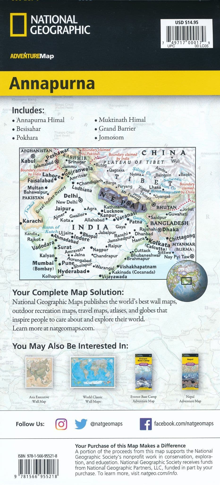 3003 Annapurna - National Geographic Adventure Map