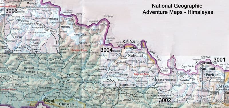 3004 Langang - National Geographic Adventure Map