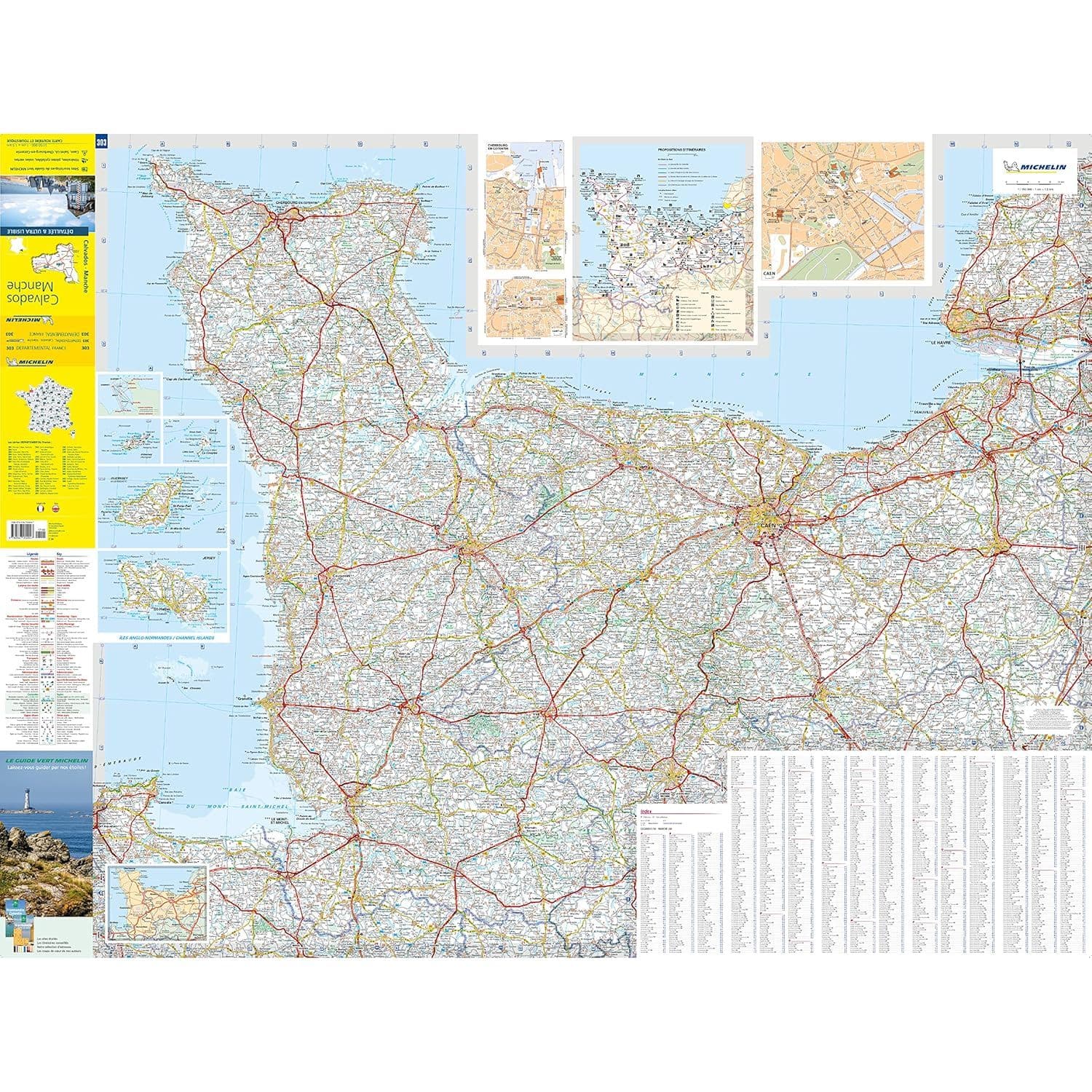 303 Calvados Manche - Michelin Local Map