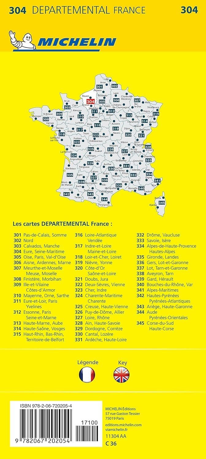 304 Eure Seine-Maritime - Michelin Local Map