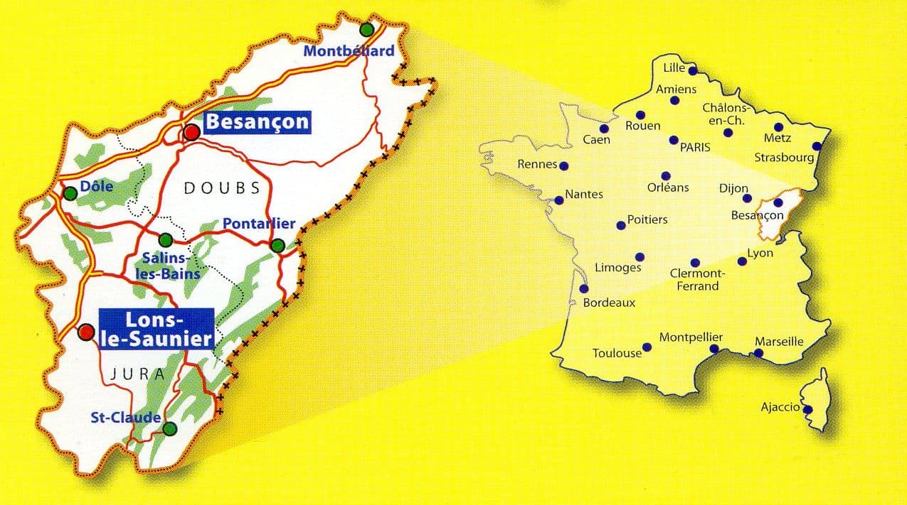 321 Doubs Jura - Michelin Local Map