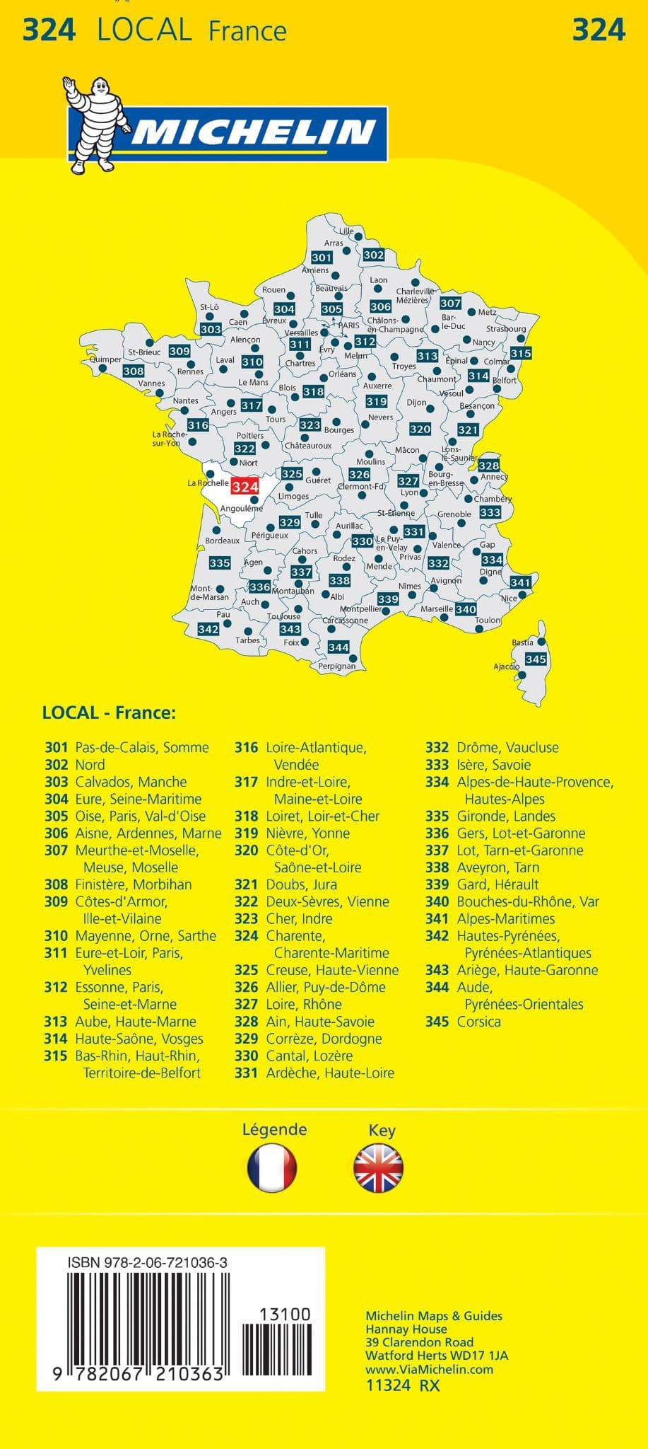 324 Charente Charente-Maritime - Michelin Local Map