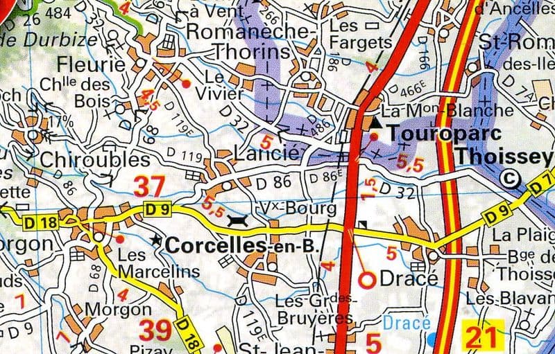 327 Loire Rhone - Michelin Local Map