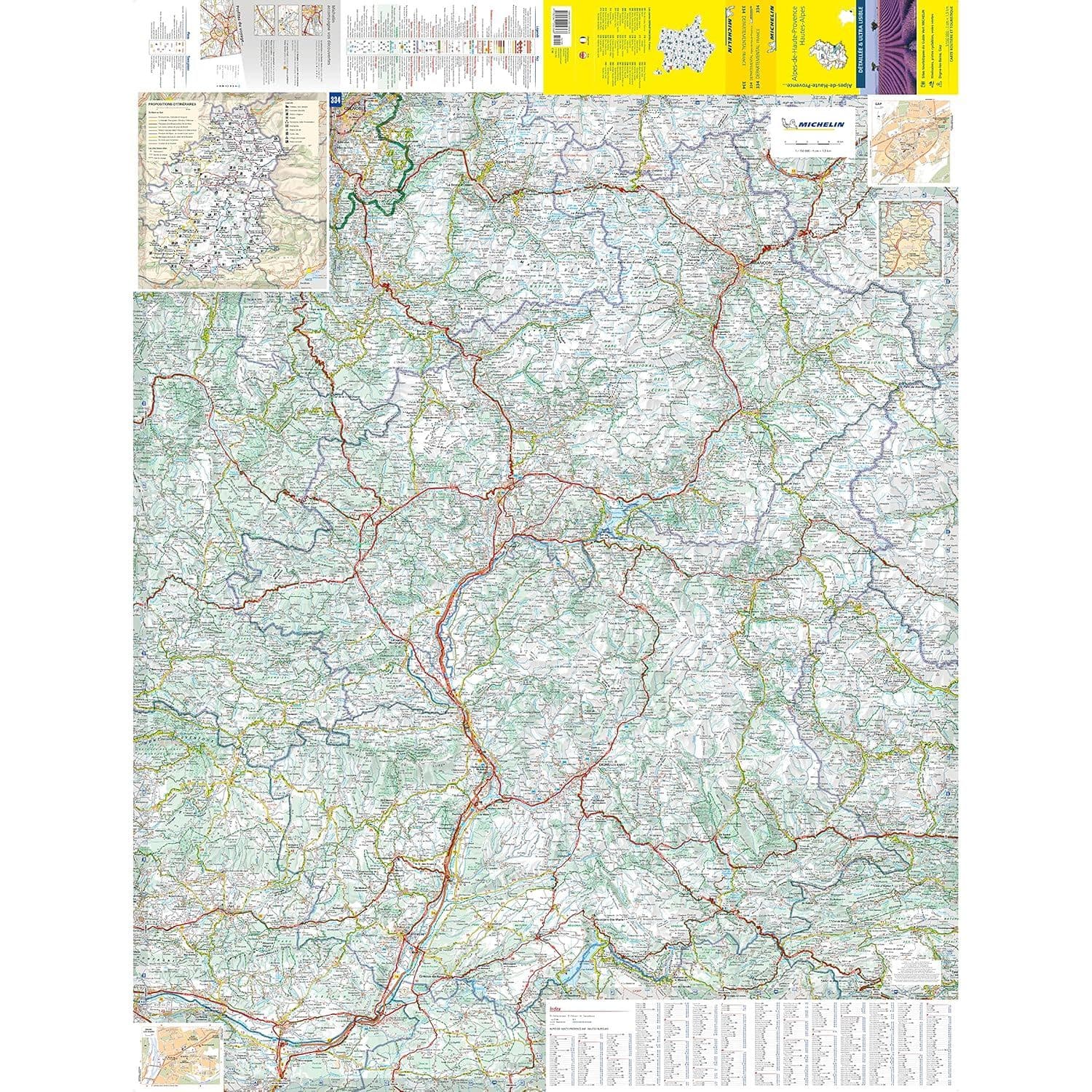 334 Alpes-de-Haute-Provence Haute-Alpes - Michelin Local Map