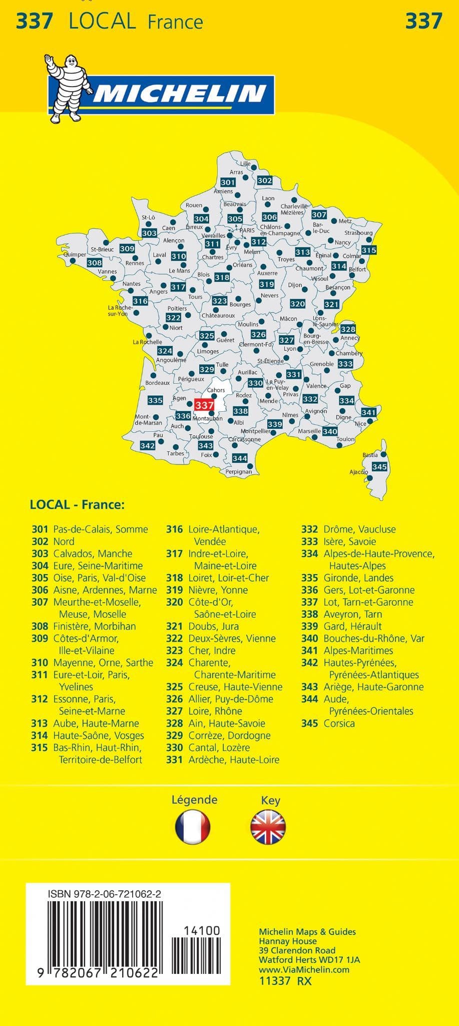 337 Lot Tarn-et-Garonne - Michelin Local Map