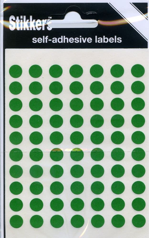 490 x Map Stickers 8mm - GREEN