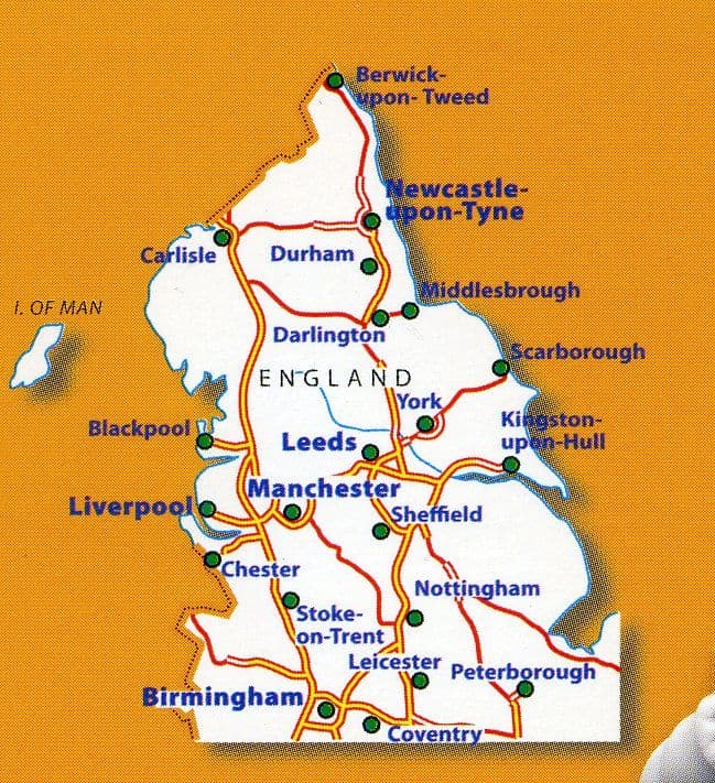 502 Michelin Map Northern England & The Midlands