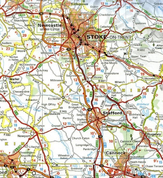 502 Michelin Map Northern England & The Midlands