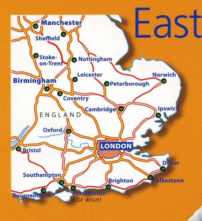 504 Michelin Map South East England The Midlands East Anglia