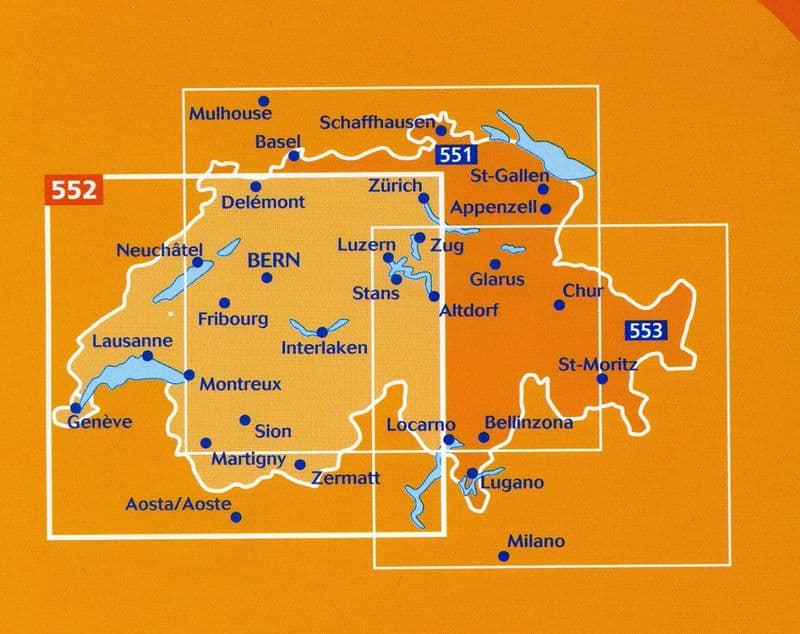 552 Switzerland West - Michelin Regional Map
