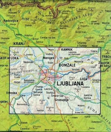8 - Ljubljana & Surroundings - Tourist Map - KartoGrafija