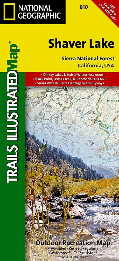 810 Shaver Lake National Geographic Topographic Map