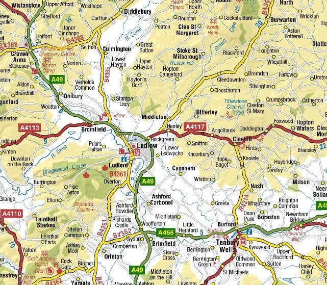 A-Z Central England and Wales Road Map
