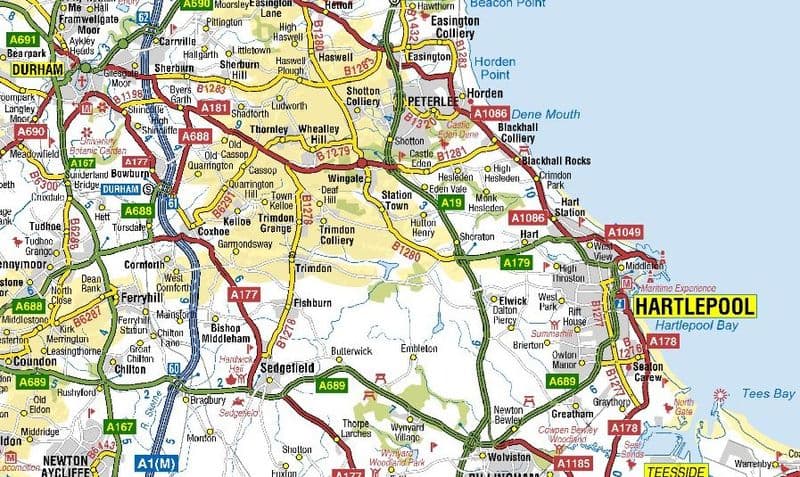 A-Z Northern England Road Map
