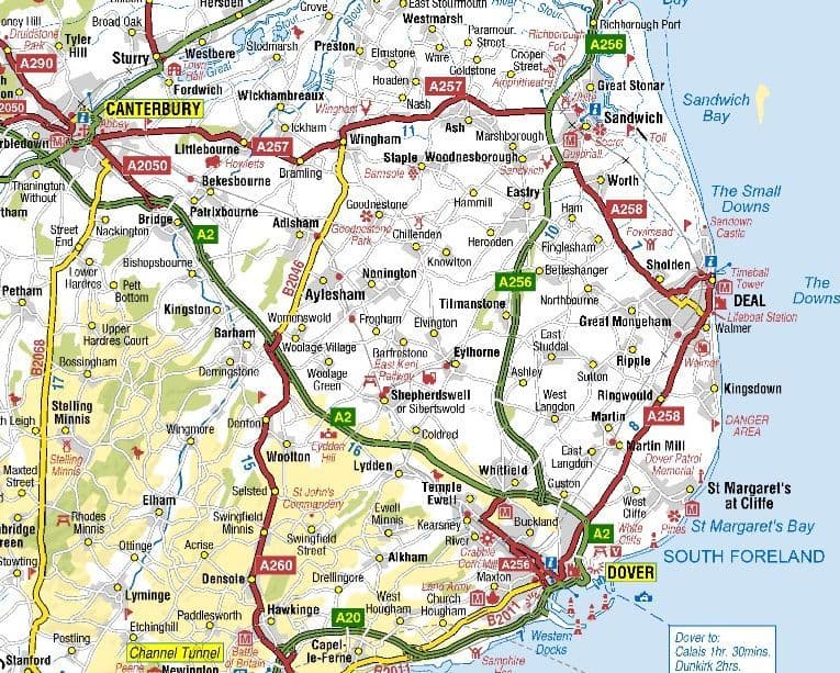 A-Z South East and Central England Road Map