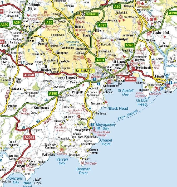 A-Z South West England and South Wales Road Map