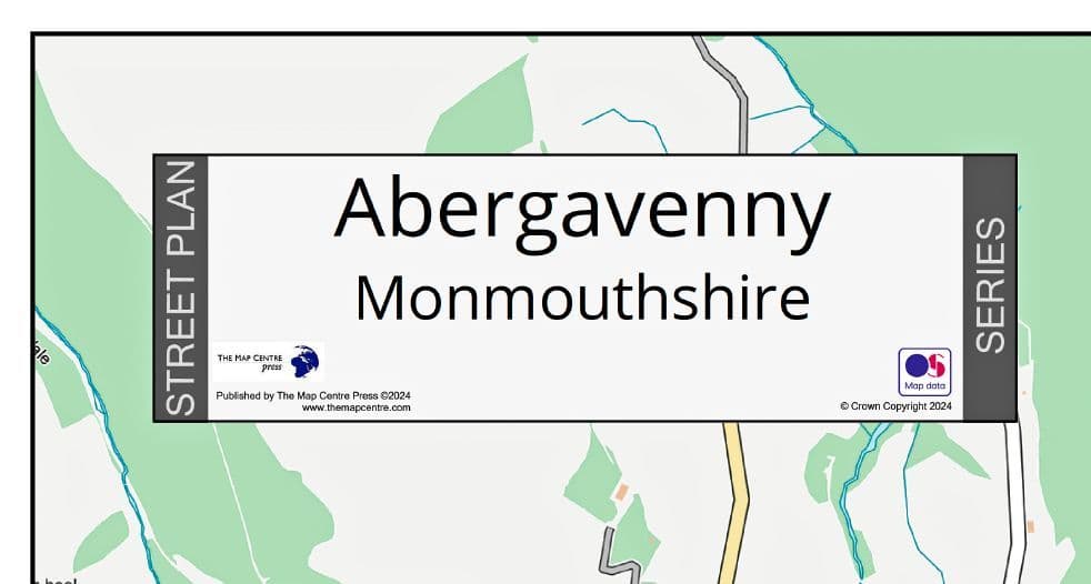 Abergavenny Street Map - 2024