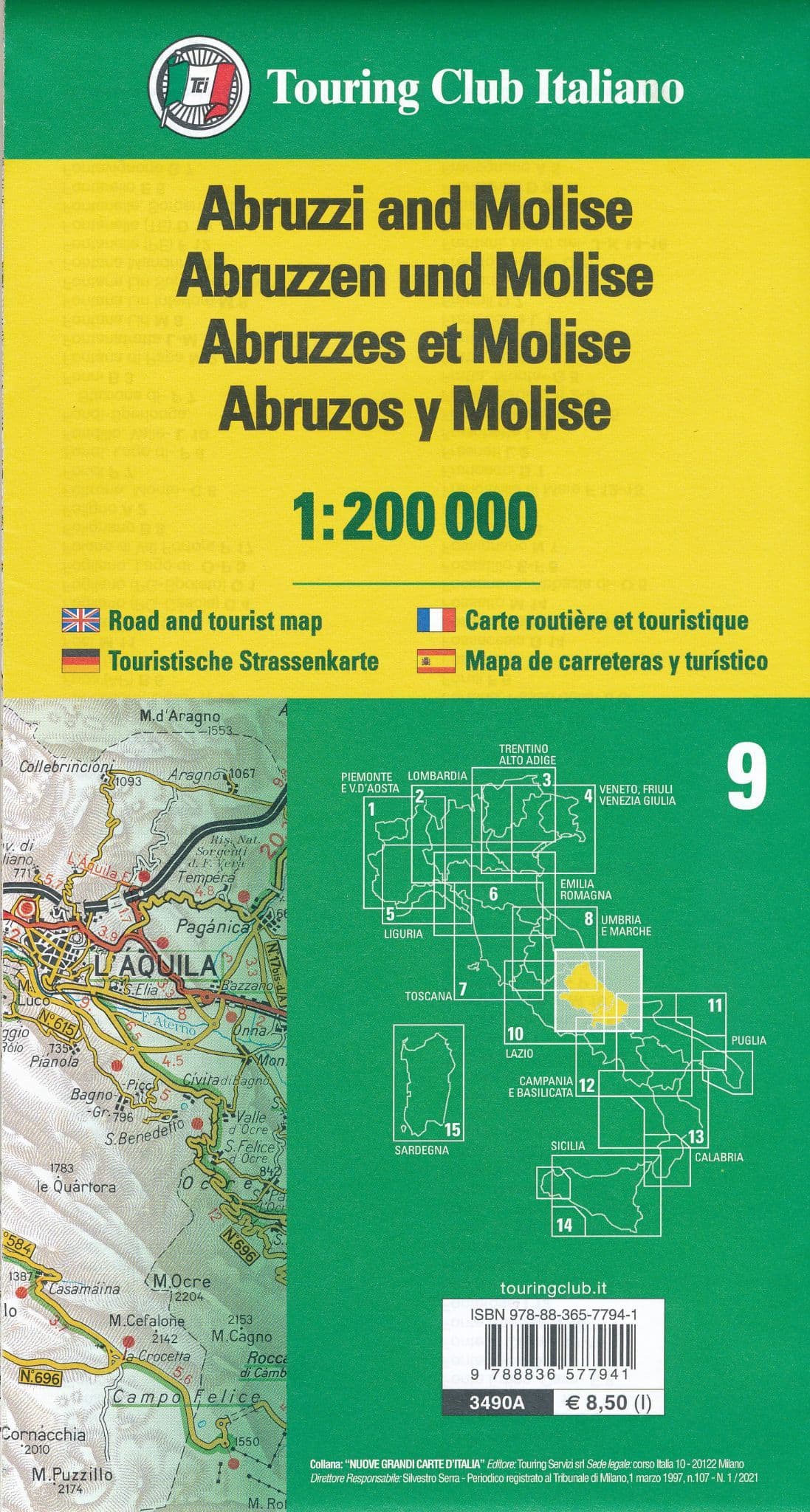 Mapa De Abruzos Molise Road Map # 9 Abruzzo & Molise (Italy)