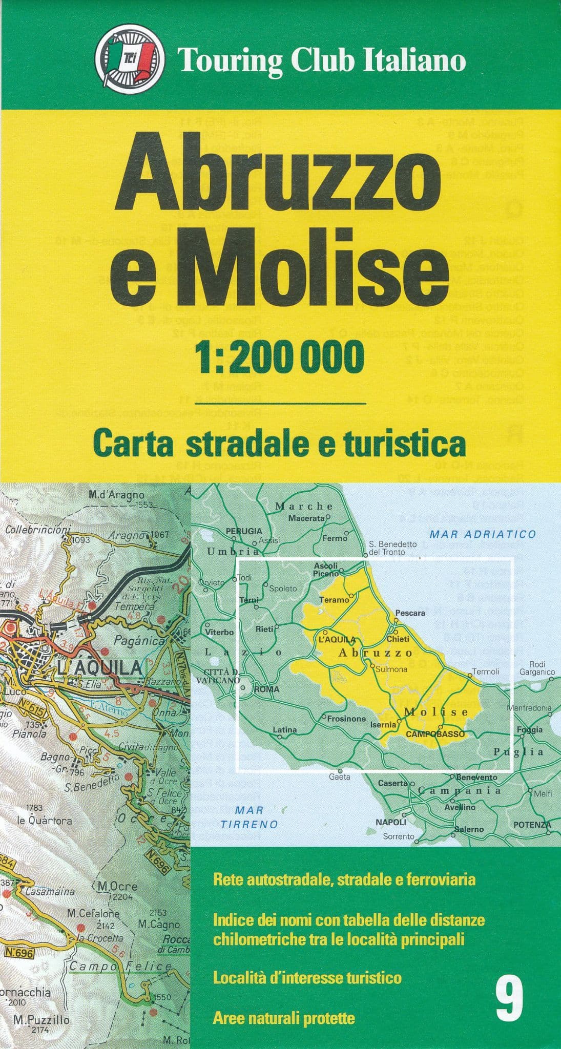 Large Detailed Map Of Abruzzo With Cities And Towns