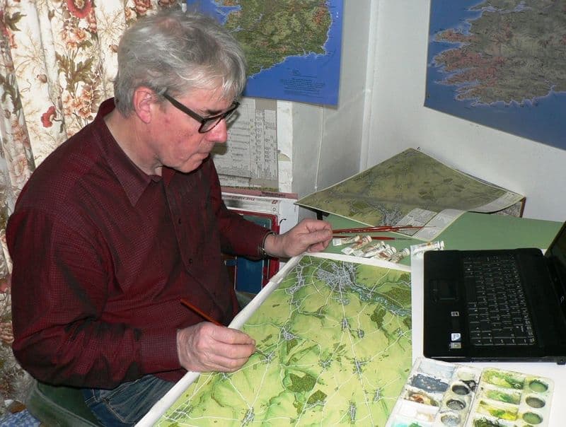 Aerial Map of Fir Tree The Somme Battlefield 1916 - Folded