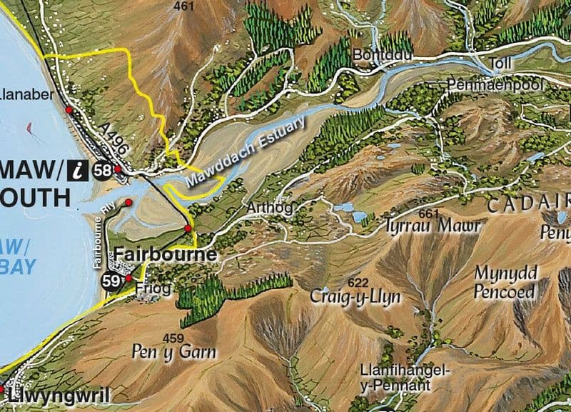 Aerial Map of Snowdonia National Park - Flat/Rolled Map - Paper
