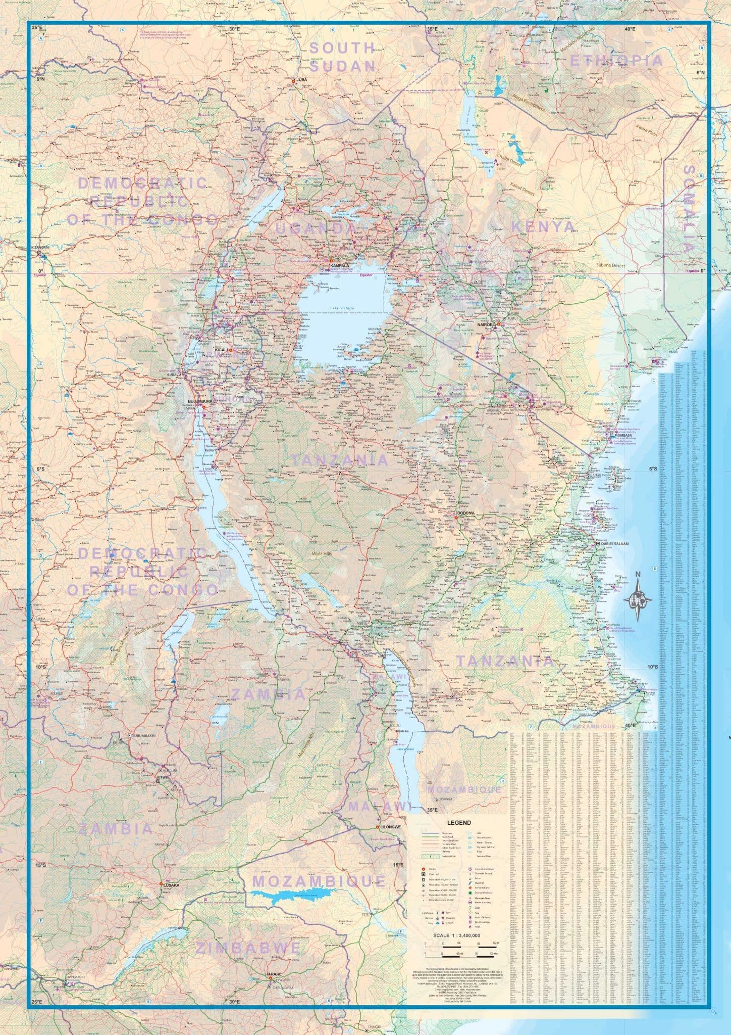 Africa Equatorial Travel Map
