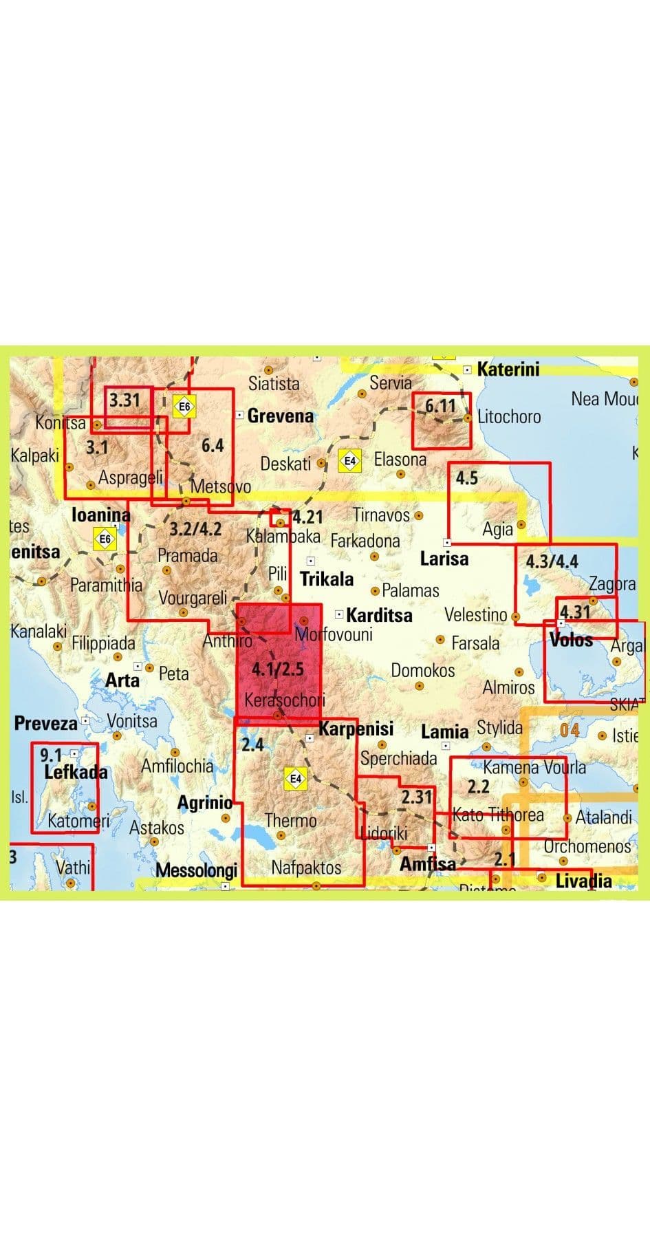 Agrafa - Anavasi Hiking Map - 1 50 000