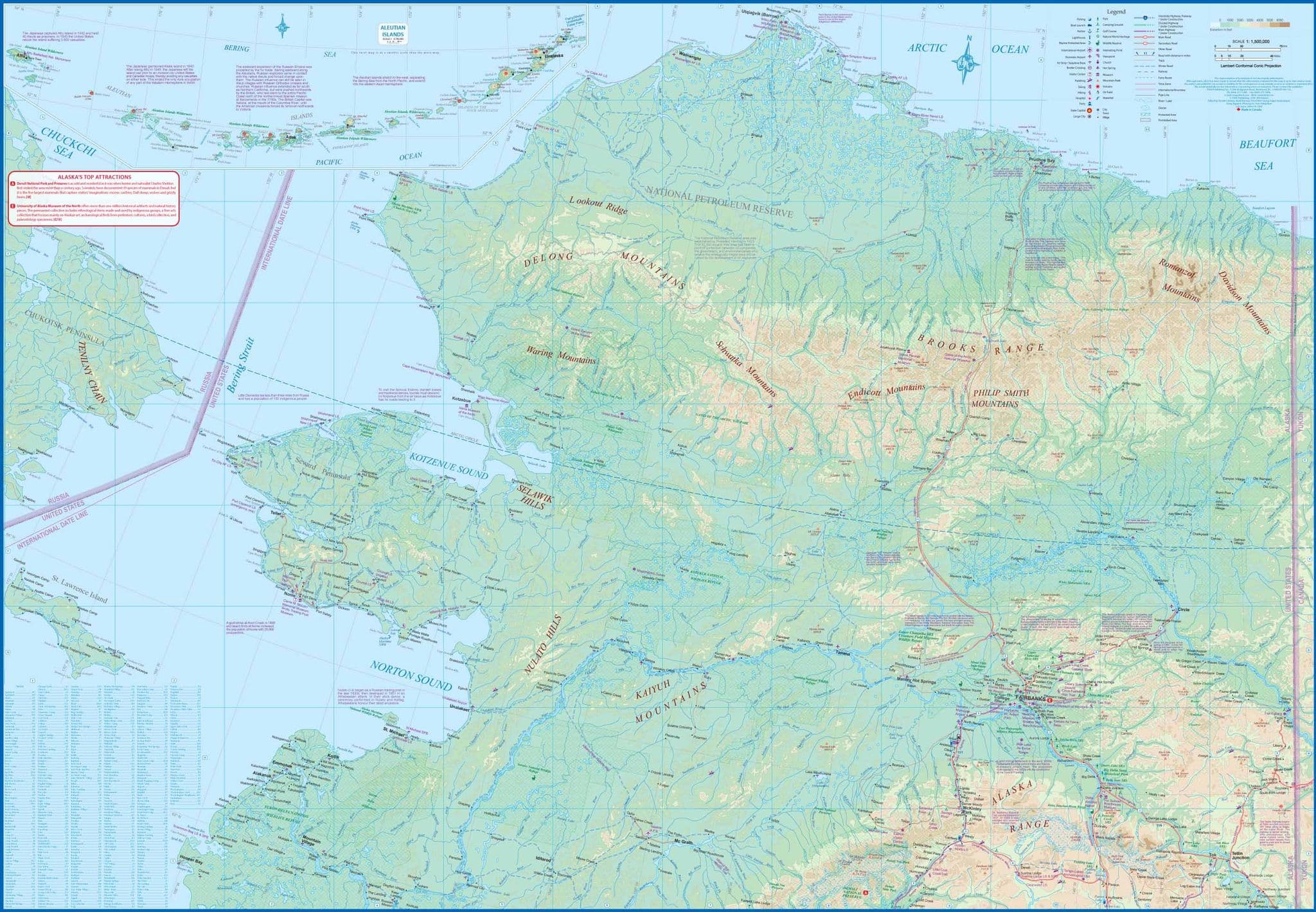 Alaska Travel Reference Map - ITM