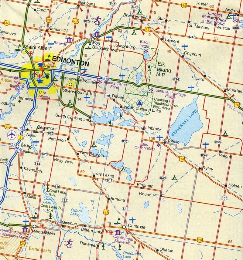 Alberta Travel Map Folded