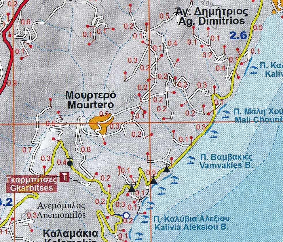 Alonissos - Island Map - Orama