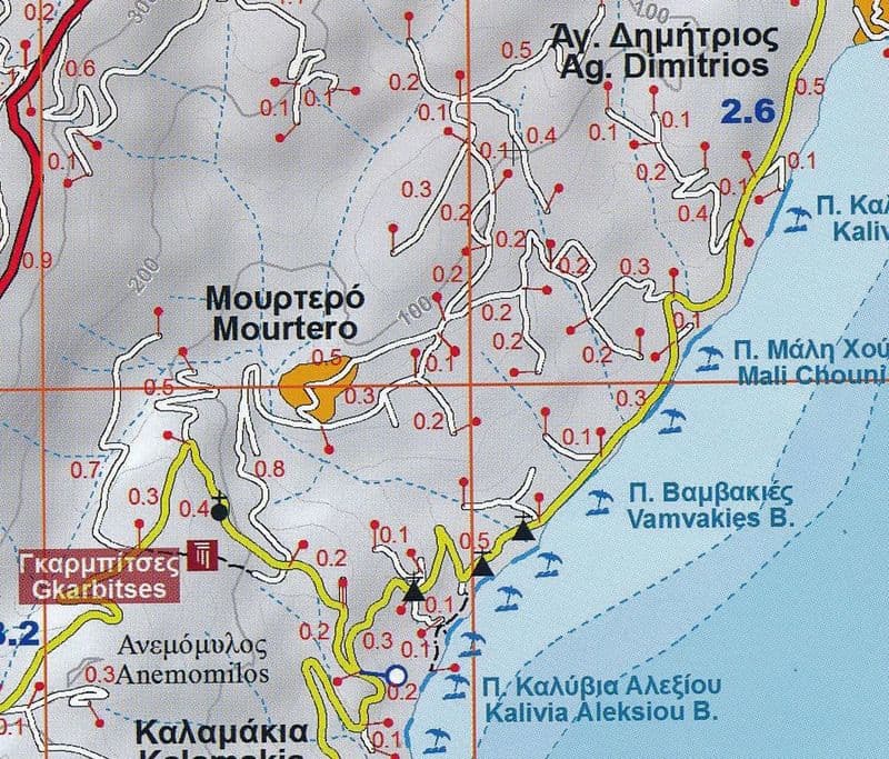Alonissos - Island Map - Orama